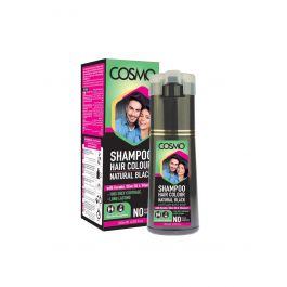 Cosmo Hair Colour Shampoo 180Ml Natural Black