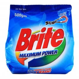 Brite Maximum Detergent Washing Powder 500gm