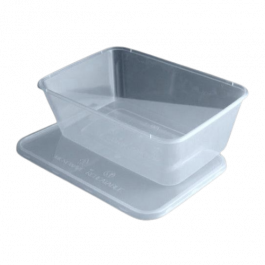Plastic Disposable Container 6S 750Ml Square